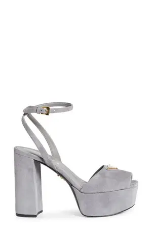 Prada Logo Platform Sandal