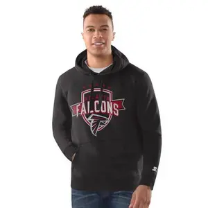 STARTER Atlanta Falcons Vintage Pullover Hoodie - Black