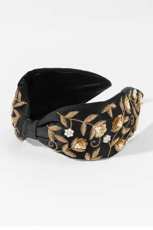 HAIR DRAMA CO Midnight Bloom Embellished Headband