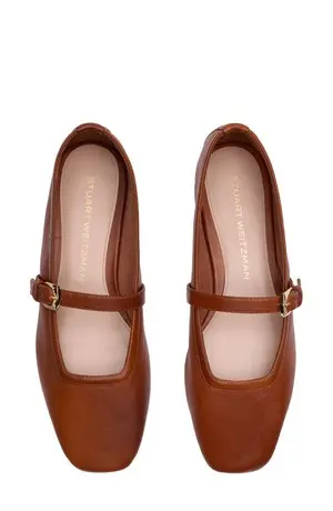 STUART WEITZMAN Sai Leather Mary Jane Flat