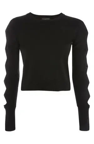 Topshop Bow Sleeve Crop Top