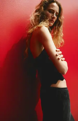 Mango Embroidered Knit Halter Top