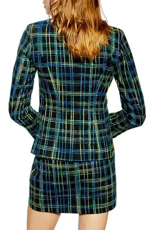 Topshop Bouclé Check Jacket