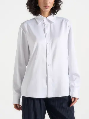 Manière De Voir Carter Oversized Satin Shirt - White