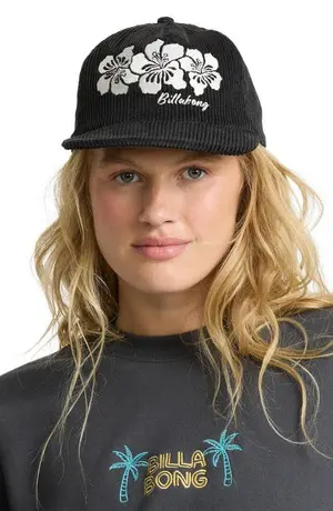 BILLABONG Corduroy Baseball Cap - Black Sands