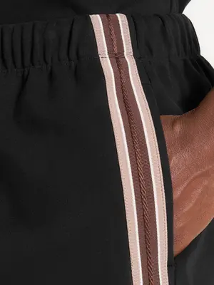 Manière De Voir Taylor Taped Cotton Shorts - Black