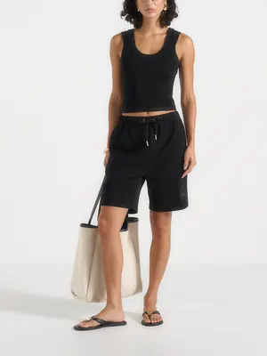 Manière De Voir Cotton Shorts - Black