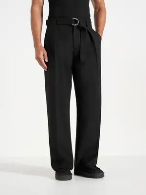 Manière De Voir Loic Wide Leg Tailored Trousers With Belt
