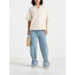 Manière De Voir Signature Twill Boxy Shirt - Cream