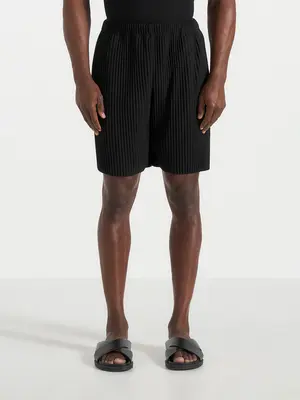 Manière De Voir Drew Pleated Shorts - Black