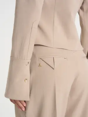 Manière De Voir Maniere De Voir Tailored Fitted Shirt With Pointed Hem