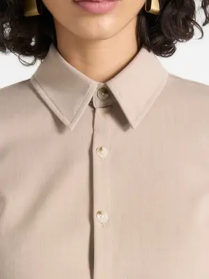 Manière De Voir Maniere De Voir Tailored Fitted Shirt With Pointed Hem