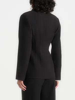 Manière De Voir Beatrice Tailored Double Breasted Blazer - Black