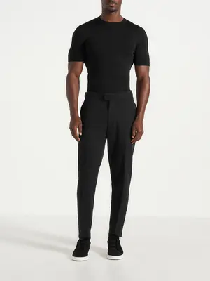 Manière De Voir Hubert Slim Fit Pleated Trousers - Black