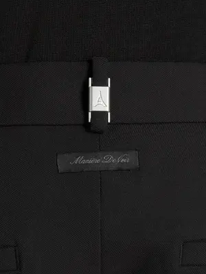 Manière De Voir Hubert Slim Fit Pleated Trousers - Black