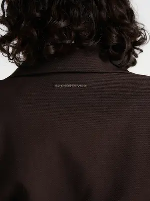 Manière De Voir Beatrice Tailored Cinched Blazer - Dark Brown