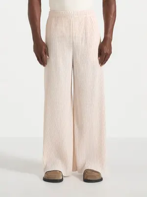Manière De Voir Pleated Wide Leg Pants - Cream