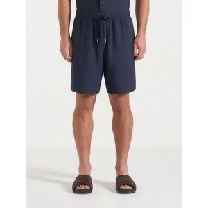 Manière De Voir Maniere De Voir Textured Drawstring Shorts - Navy