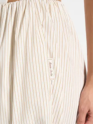 Manière De Voir Ivanna Striped Cotton Wide Leg Pants