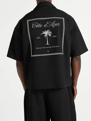 Manière De Voir Boxy Shirt With Embroidered Detail - Black