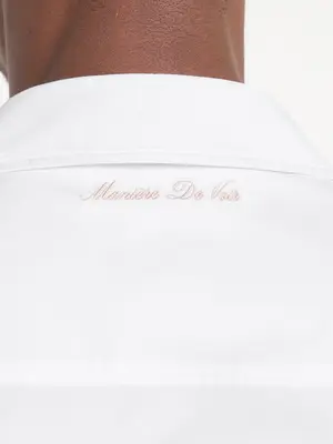 Manière De Voir Valen Embroidered Closure Long Sleeve Shirt