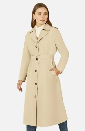 YUMI Belted Trench Coat