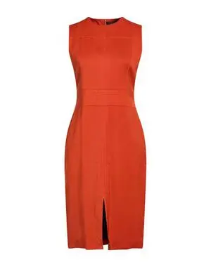 MOORER Midi Dress Rust Size Cashmere - Red