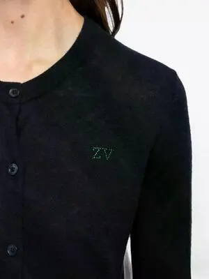 Zadig&Voltaire Missya Logo-embroidered Cardigan