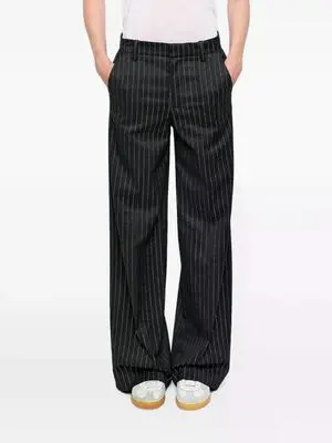 Zadig&Voltaire Charcoal Gray Pinstripe Trousers - Black