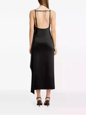 COURREGES Draped Satin Midi Dress