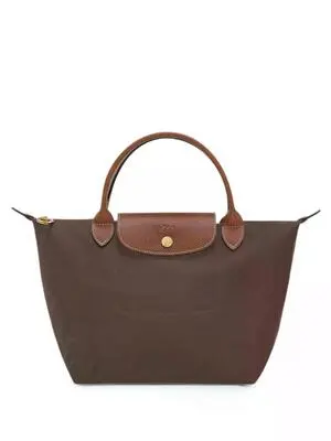 Longchamp Longchamp Le Pliage Leather-Trim Tote Bag Brown