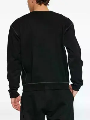 DIESEL® Logo Plaque Topstitched Sweatshirt