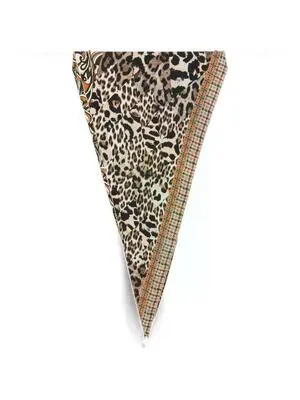 PIERRE-LOUIS MASCIA Leopard-print Scarf - Brown