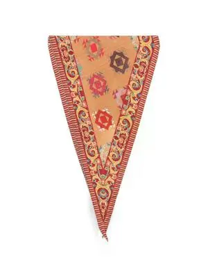 PIERRE-LOUIS MASCIA Geometric-pattern Scarf - Brown