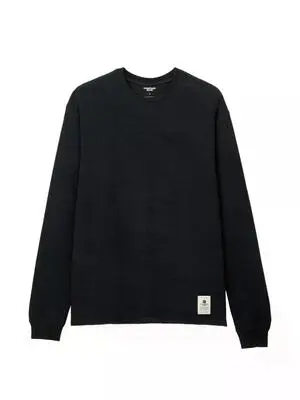 MOMOTARO Waffle-knit Long-sleeve T-shirt - Black