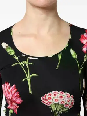 Dolce & Gabbana Floral-print Long-sleeve Blouse