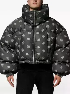 Dolce & Gabbana Dg Monogram Logo-print Jacket - Black