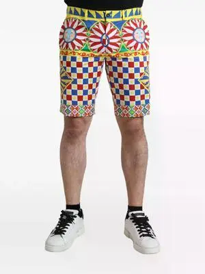 Dolce & Gabbana Carretto-print Shorts - Red