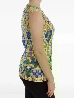 Dolce & Gabbana Majolica-embroidered Top