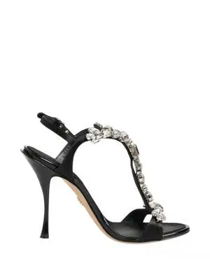 Dolce & Gabbana Keira Crystal-embellished Sandals - Black