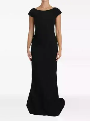 Dolce & Gabbana Boat-neck Cap-sleeve Dress - Black