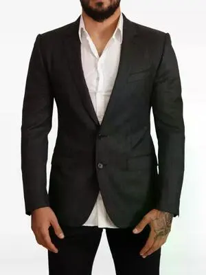 Dolce & Gabbana Martini Check Double-breasted Blazer - Grey