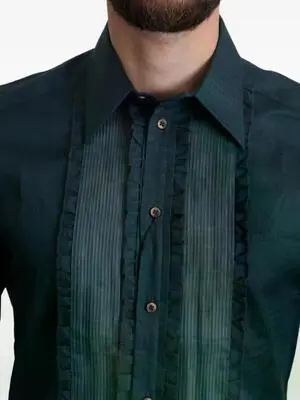 Dolce & Gabbana Pleated Ruffled Shirt