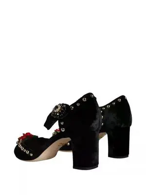 Dolce & Gabbana Rose Appliqué Studded Pumps