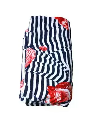 Dolce & Gabbana Seashell-print Striped Beach Towel