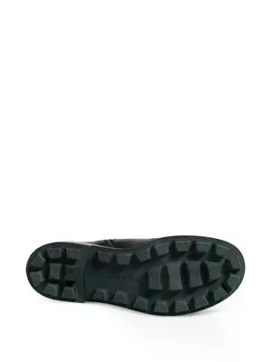 Dolce & Gabbana Leather Logo Plaque Lug Sole Boots