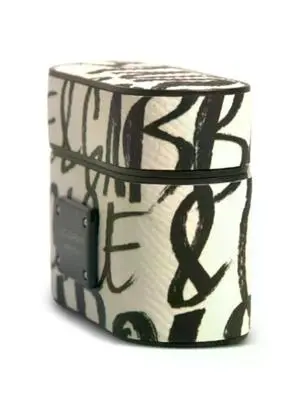 Dolce & Gabbana Graffiti-print Leather Airpods Case