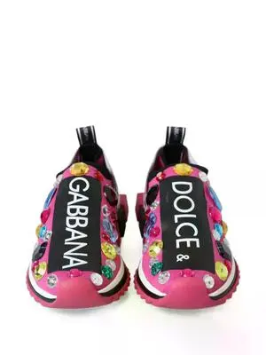Dolce & Gabbana Sorrento Crystal-embellished Slip-on Sneakers