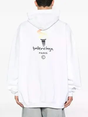 Balenciaga Embroidered-logo Hoodie