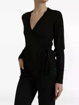 Dolce & Gabbana V-neck Long-sleeved Sweater - Black